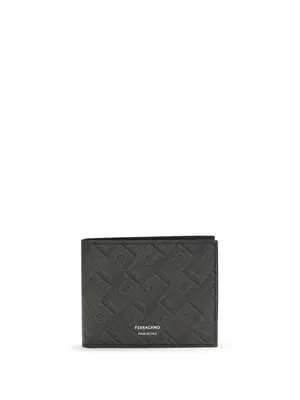 FERRAGAMO Monogram Wallet - Black
