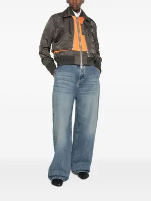 Sacai Paneled Zip-fastening Bomber Jacket - Multicolor