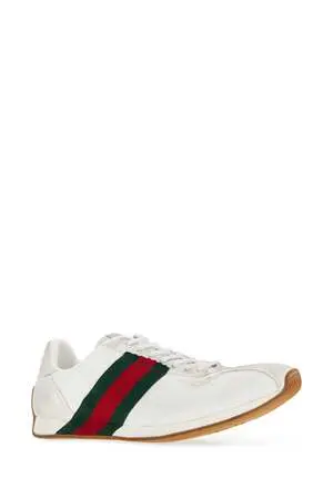 Gucci Mesh And Suede Tempo Sneakers - White