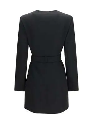 Balmain Grain De Poudre Blazer With Belt