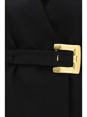 Balmain Grain De Poudre Blazer With Belt