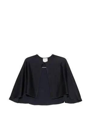 FORTE_FORTE Satin Finish Cape Shirt - Multicolor