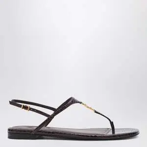 Fendi Ffold Dark Purple Sandal - Black