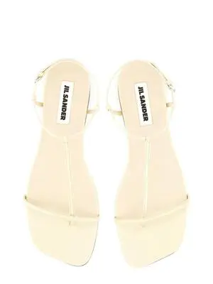 JIL SANDER Leather Sandal - Cream
