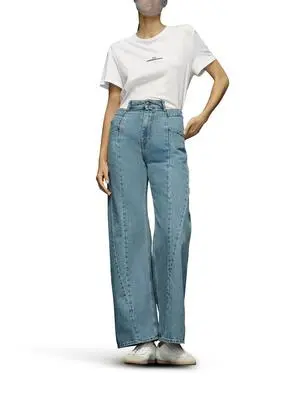 MAISON MARGIELA Denim Jeans With Cut-out Detail - Multicolor