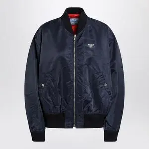 Prada Re-nylon Bomber Jacket - Blue