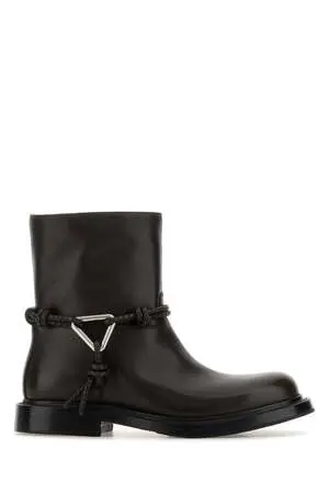 Bottega Veneta Dark Leather James Ankle Boots - Brown