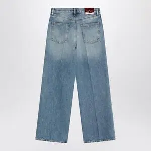 Gucci Wide Light Jeans With Faded Effect