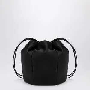 Prada Mini Satin Bucket Bag - Black