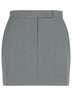 Max Mara Abate' Grey Virgin Wool Skirt - Gray
