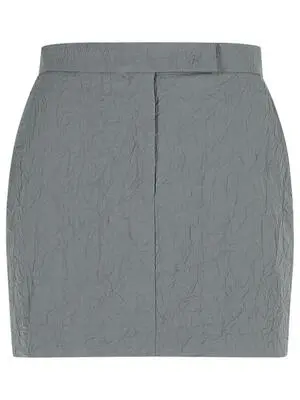 Max Mara Abate Virgin Wool Skirt - Gray