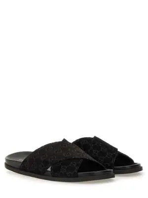 Gucci Sandal Slider With Gg Pattern