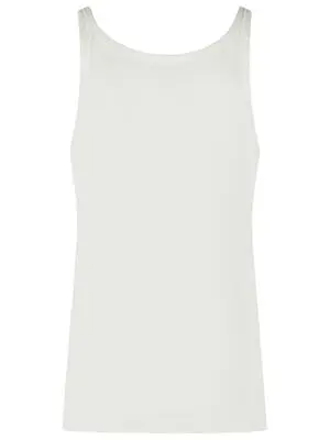 Dolce & Gabbana Ivory Cotton Tank Top - White