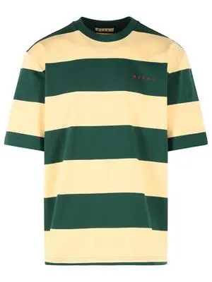 Marni And Green Cotton T-shirt - Yellow