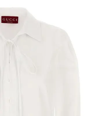 Gucci Morsetto Chemisier Dress - White