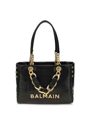Balmain Small Cabas 1945 Tote Bag - Black