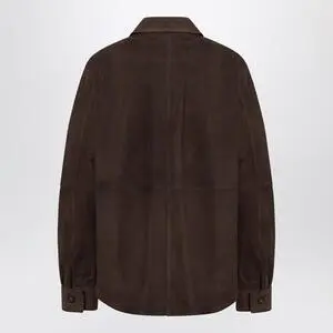 TOTEME Leather Shirt Jacket - Brown