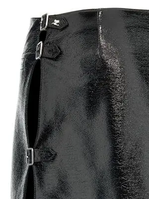 COURREGES Mini Multi Sangle Vinyl' Skirt