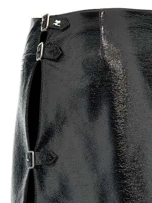 COURREGES Mini Multi Sangle Vinyl Skirt