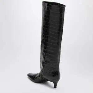 TOTEME Crocodile-print Leather Boots - Brown
