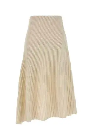 Alaïa Ivory Wool Blend Skirt - White