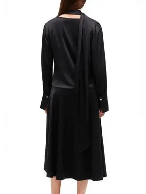GANNI Midi Dress With Scarf