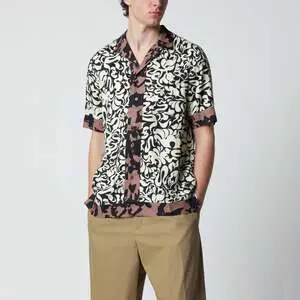 Dries Van Noten Shirt With Graphic Squiggle Print - Black