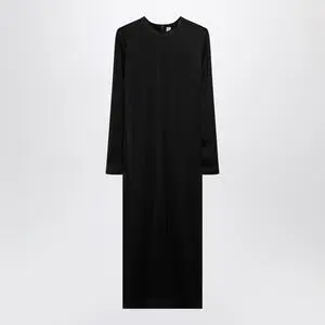 TOTEME Midi Dress In Lustrous Viscose - Black