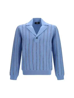 Fendi Trompe-l'œil Selleria Knit Sweater - Blue