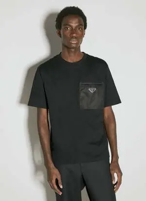Prada Re-nylon Pocket Jersey T-shirt - Black