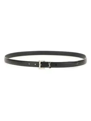 Saint Laurent Cintura Sottile Cassandre - Black