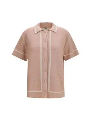 Fendi Ff All-over Crochet Shirt - Pink