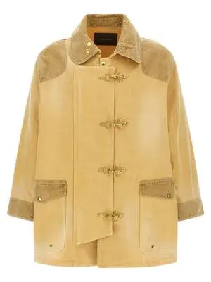 WALES BONNER Sierra Cotton Canvas Coat - Cream