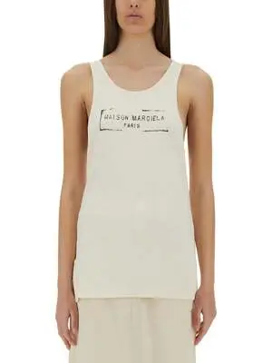MAISON MARGIELA Logo Print Tank Top