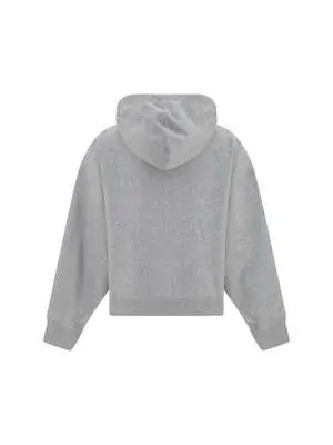 GANNI Cotton Zip-up Hoodie - Gray