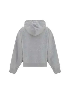 GANNI Cotton Zip-up Hoodie - Gray