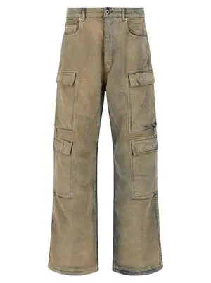 Rick Owens Double Cargo' Jeans - Cream