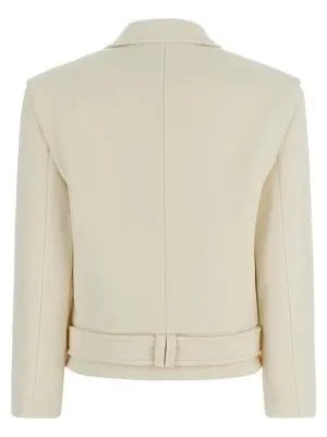 Balmain Double-breasted Coat - White