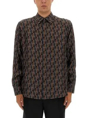 Fendi Printed Silk Shirt - Blue