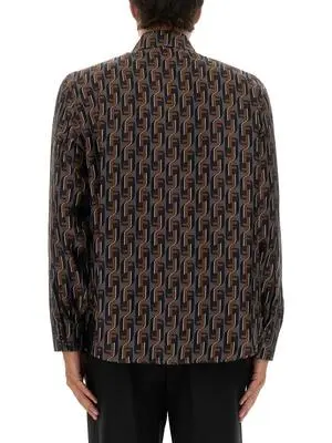 Fendi Printed Silk Shirt - Blue
