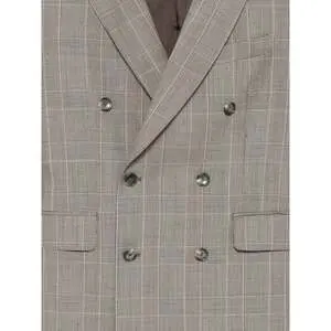 Tagliatore Neutrals Suits Double Breasted Suits - Cream