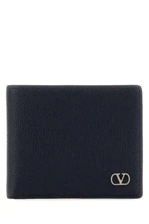 Valentino Garavani Midnight Leather Vlogo Signature Wallet - Blue