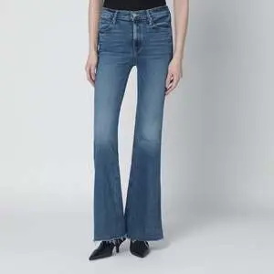 MOTHER Doozy Sneak Fray Flared Jeans - Blue