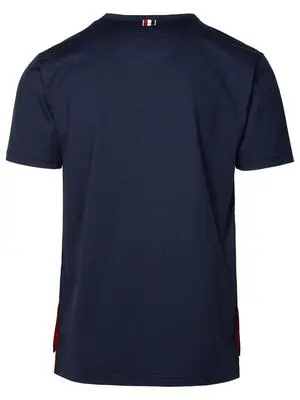 Thom Browne Navy Cotton T-shirt - Blue
