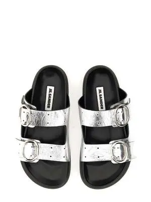 JIL SANDER Leather Sandal With Buckle