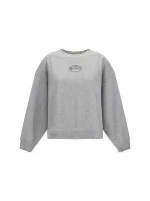 GANNI Logo Crewneck Sweatshirt - Gray
