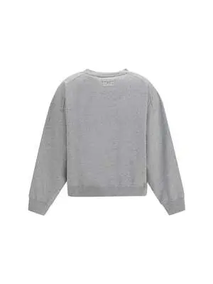 GANNI Logo Crewneck Sweatshirt - Gray
