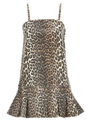 GANNI Leopard Mini Dress - Multicolor