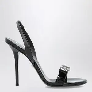 Versace Sandals With Medusa Bow - Black
