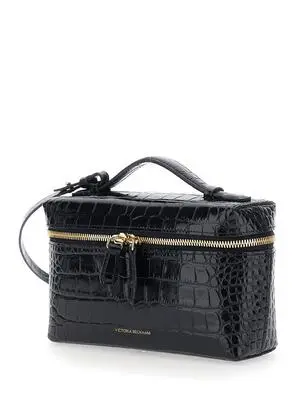 Victoria Beckham Crocodile-embossed Patent Leather Cross Body Bag - Multicolor